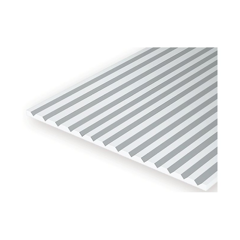 Plate grooved v 0.50x1.0x150x300mm Ref: 2040 - Evergreen - S1372040