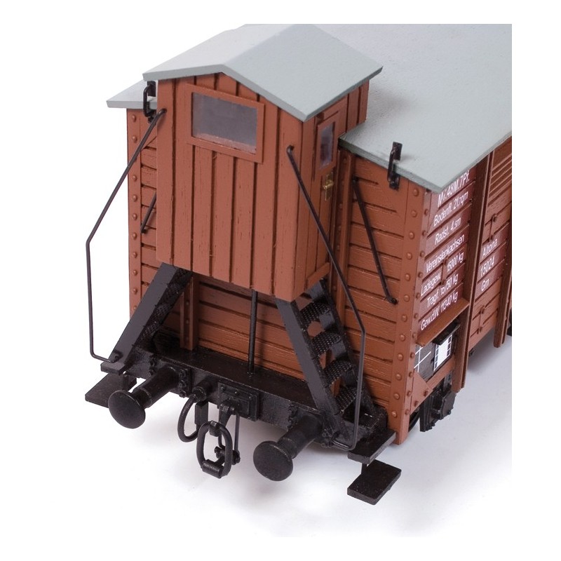 Covered merchandise wagon with 1/32 OcCre metal wood construction k...