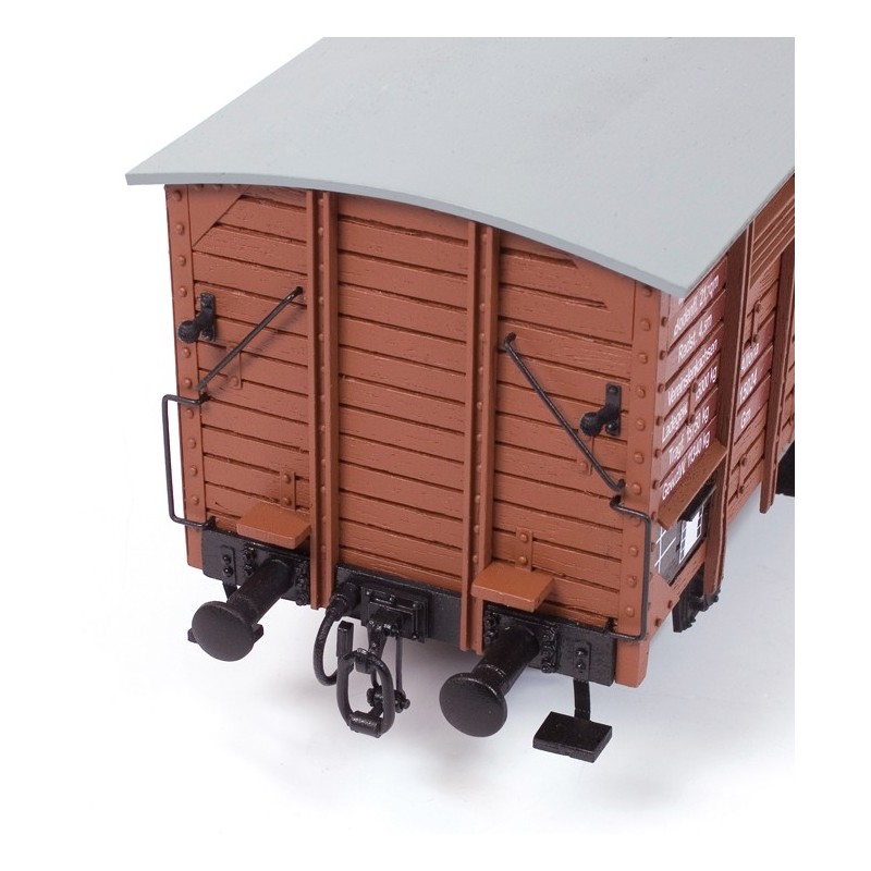 Covered merchandise wagon with 1/32 OcCre metal wood construction k...