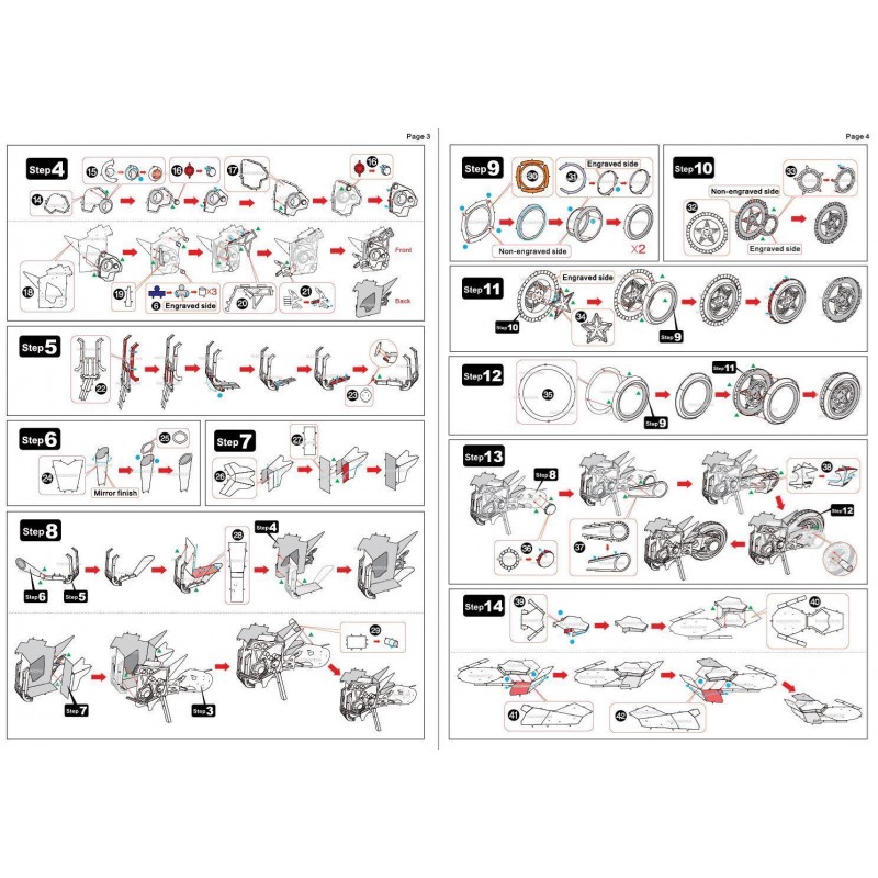 Kawasaki Ninja H2R Motorcycle Premium Series Metal Earth - ICX021