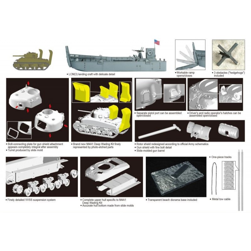 LCM Tank(3) & M4A1 Sherman 1/72 Dragon - D7516