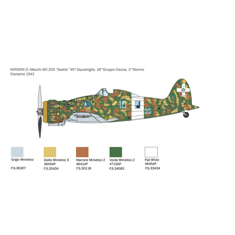 Macchi MC.200 Saetta 1/48 Italeri - I2815