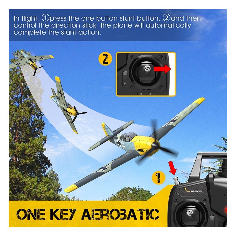 Messerschmitt BF109 400mm aircraft with RTF Flight Stabilizer Volan...