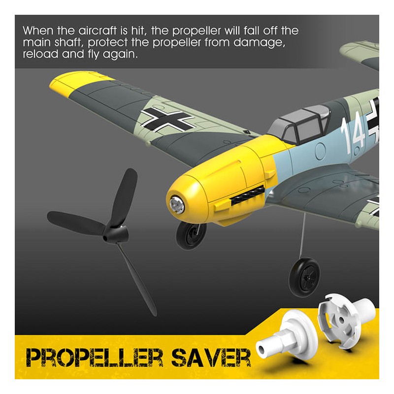 Messerschmitt BF109 400mm aircraft with RTF Flight Stabilizer Volan...