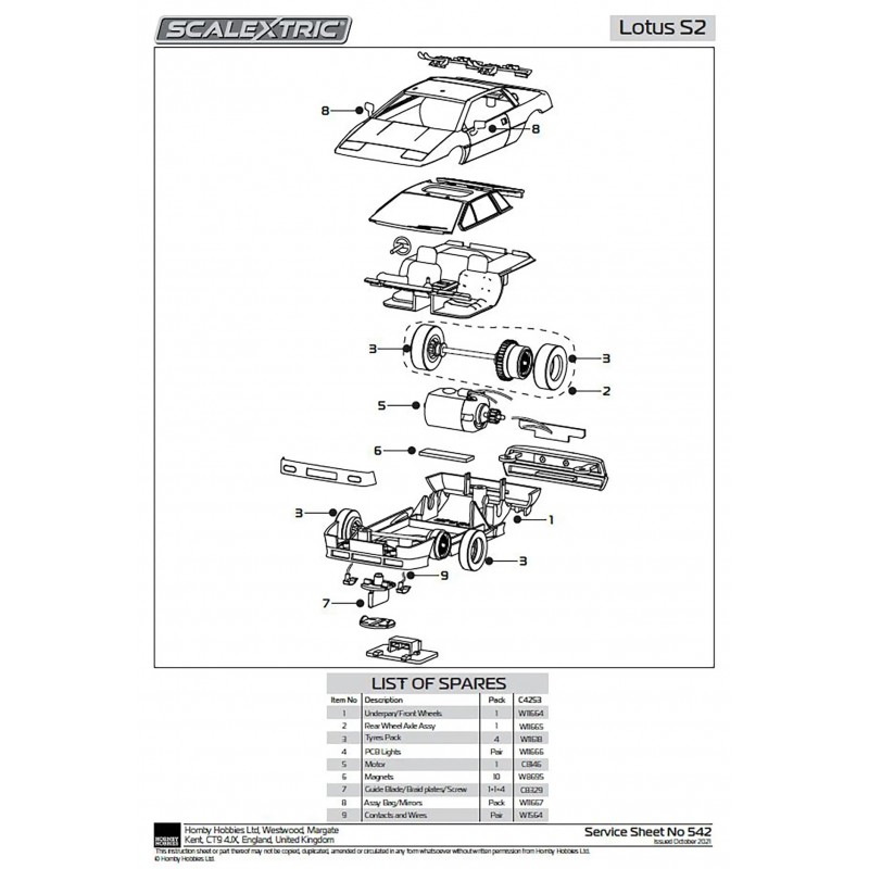 Braid kit (x4) + round guide Scalextric - C8329
