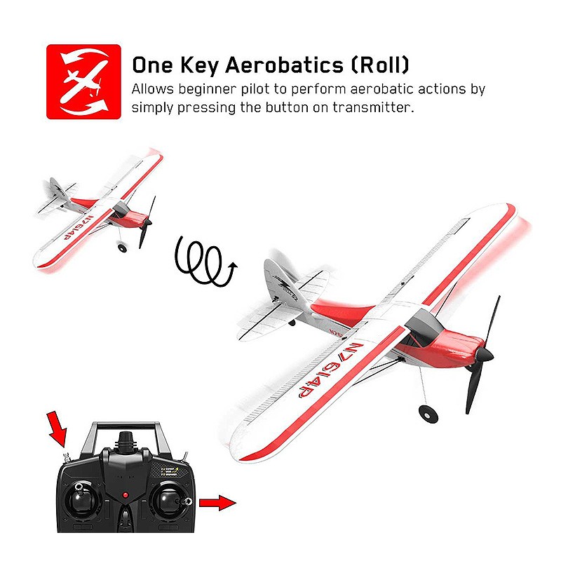 Sport aircraft Cub 500 - 500mm with flight stabilizer RTF Volantex ...