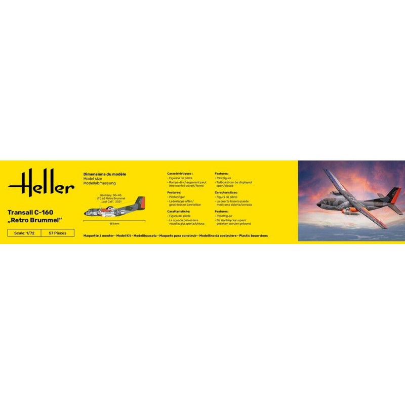 Avion Transall C-160 Retro Brummel 1/72 Heller - HEL-80358