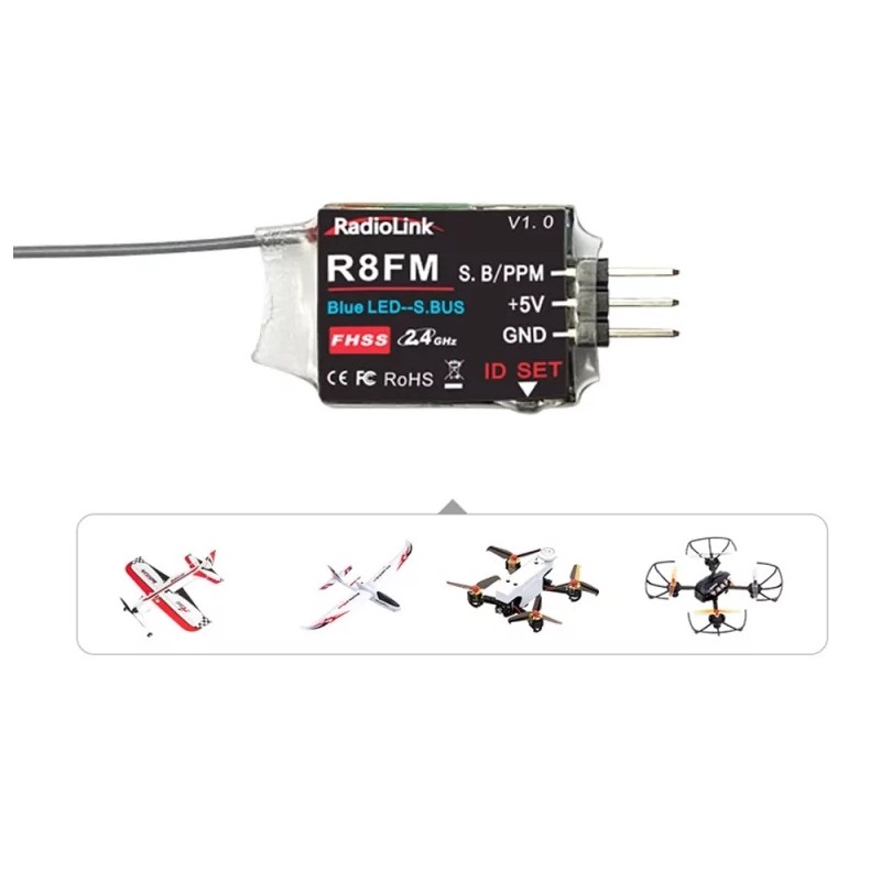 8-way R8FM SBUS/PPM RadioLink signal receiver - RDL-0-R8FM