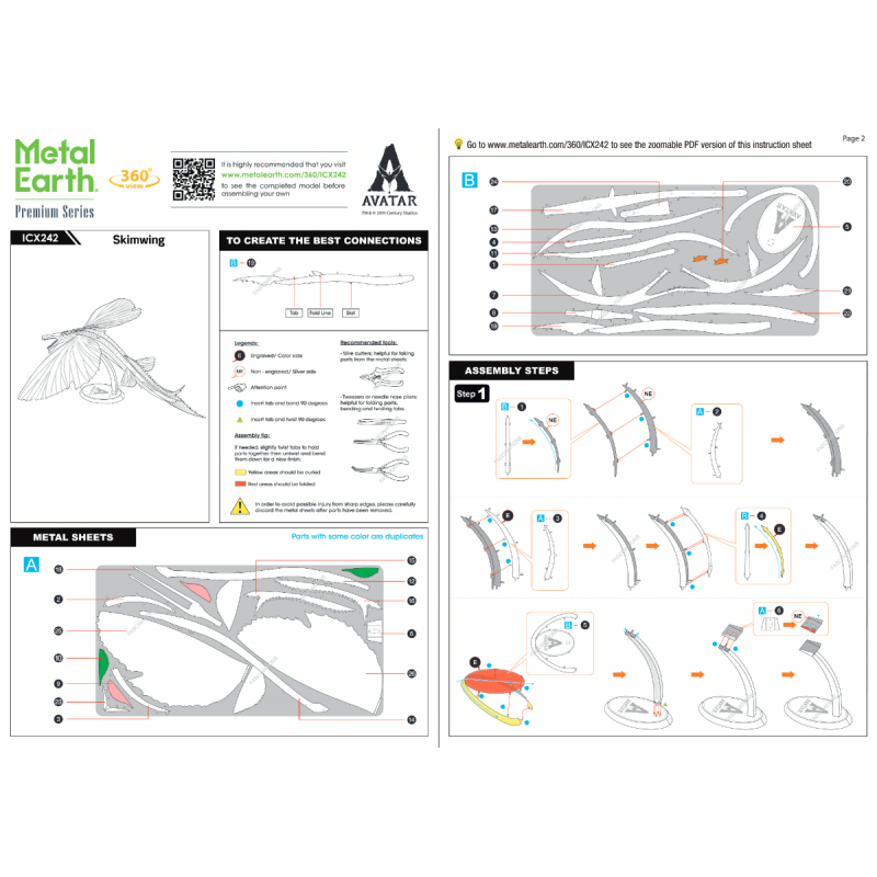 Iconx Skimwing Avatar Metal Earth - ICX242