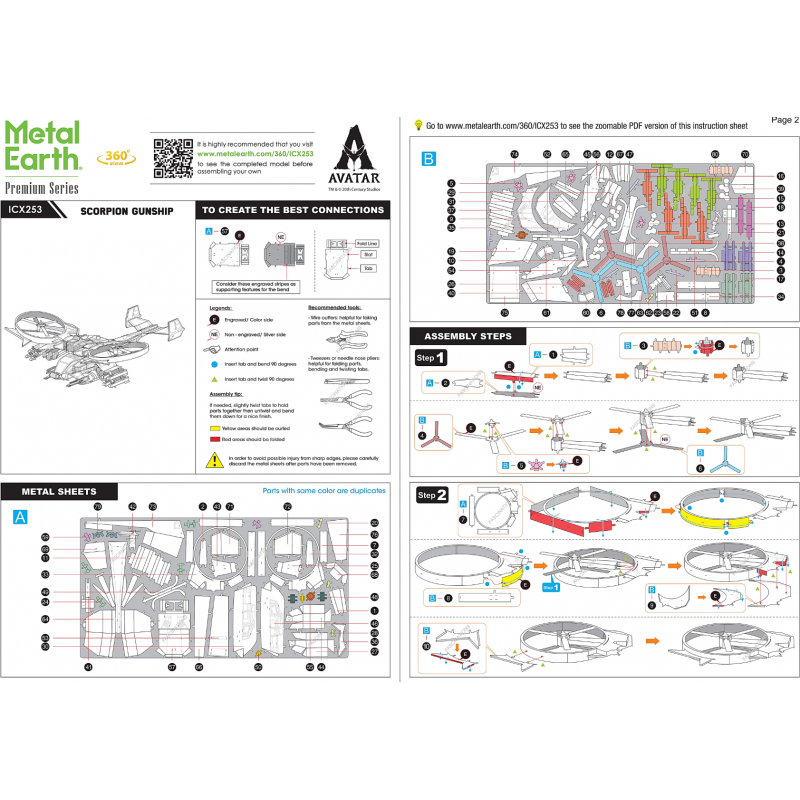 Iconx Scorpion Gunship Avatar Metal Earth - ICX253
