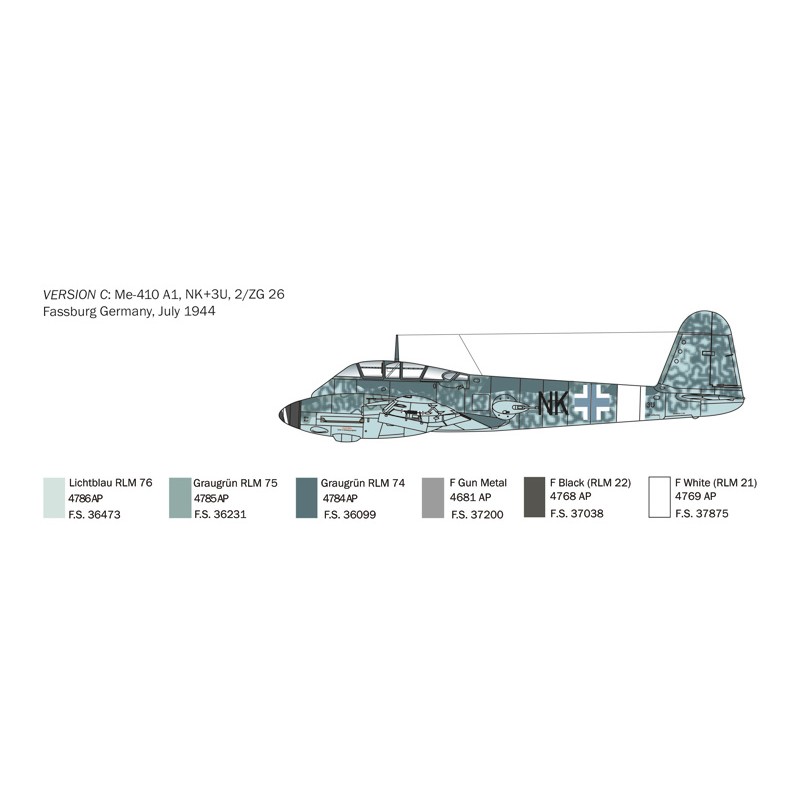 Aircraft Messerschmitt Me410A-1 Hornisse 1/72 Italeri - I074