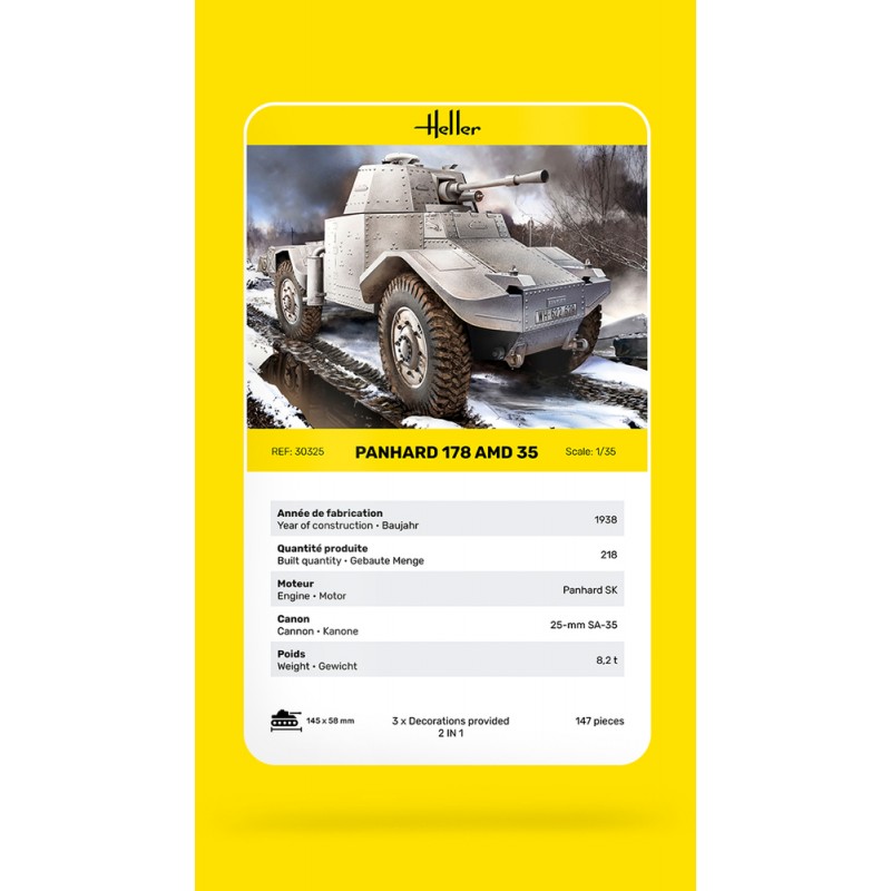 Panhard 178 AMD 35 1/35 Heller Tank - HEL-30325