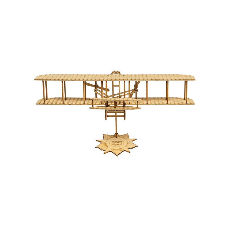 Mini Wright Flyer-I 1/62 Wood Laser Cutter, DW Hobby Static Model
