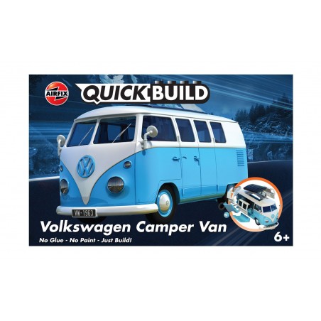 Volkswagen Van camping-car Bleu - Quick Build Airfix - J6024