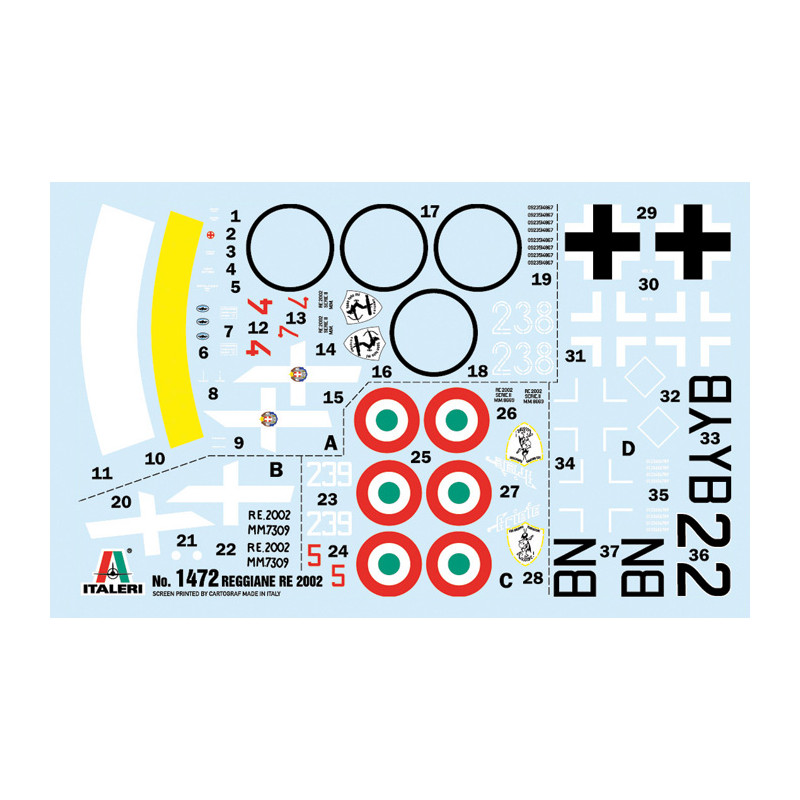 Aircraft Reggiane Re.2002 "Ariete" 1/72 Italeri - I1472