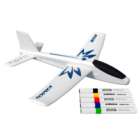 PIXIE Free Flight Glider - WHITE 495mm EPO + Kavan Markers - KAV02....