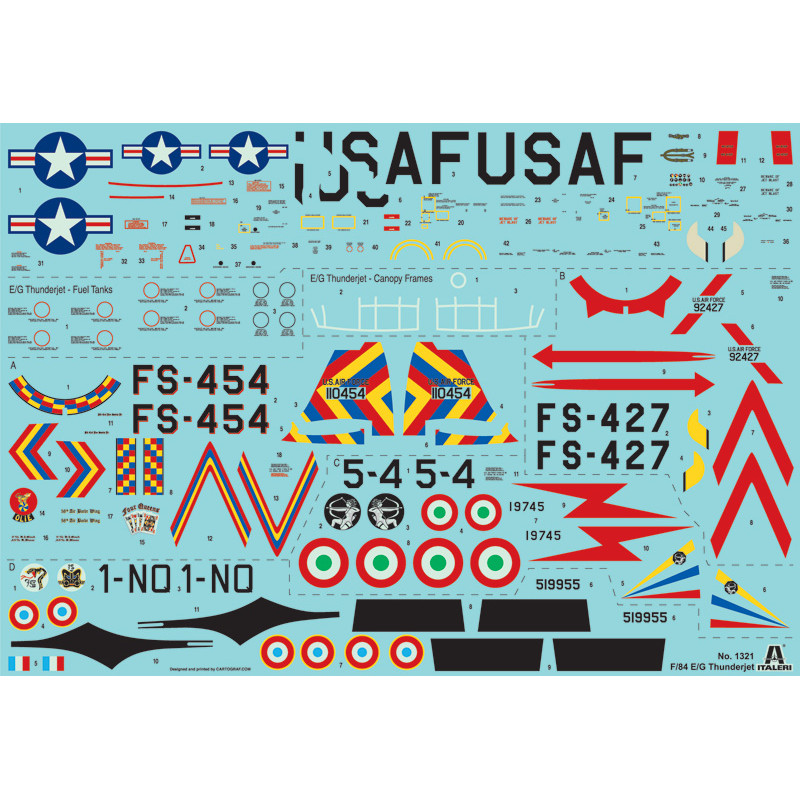 F-84G Thunderjet aircraft 1/72 Italeri - I1321